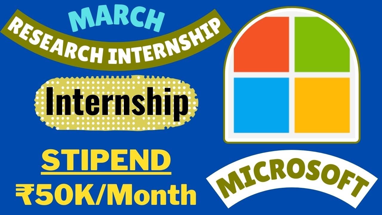 Microsoft RESEARCH Internship 2024 | STIPEND ₹50K/Month | Freshers ...