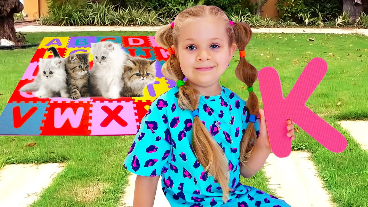 English Alphabet & ABC Song with Diana and Roma - YouTube