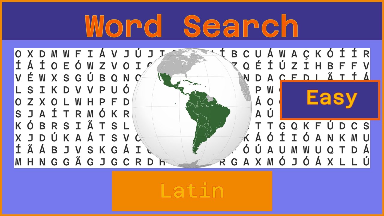 Word Search - Challenge 09/05/2022 - Easy - Latin - YouTube