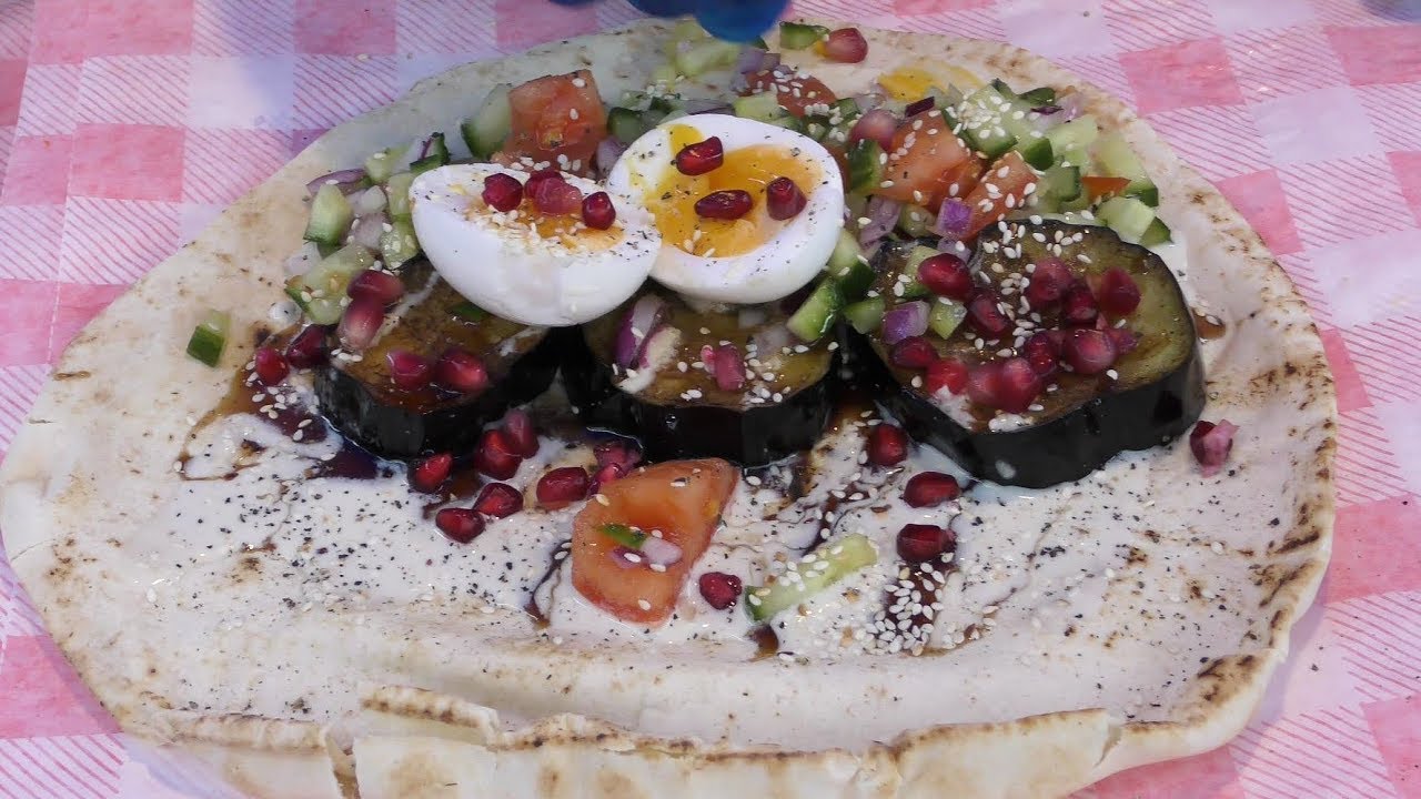 The "Sabich" Traditional Jewish Snack from Israel. Yummy Souvlaki from ...