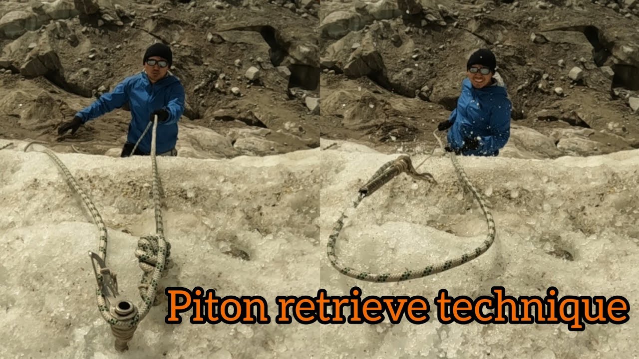 how to retrieve an ice piton | piton retrieve technique | piton ...