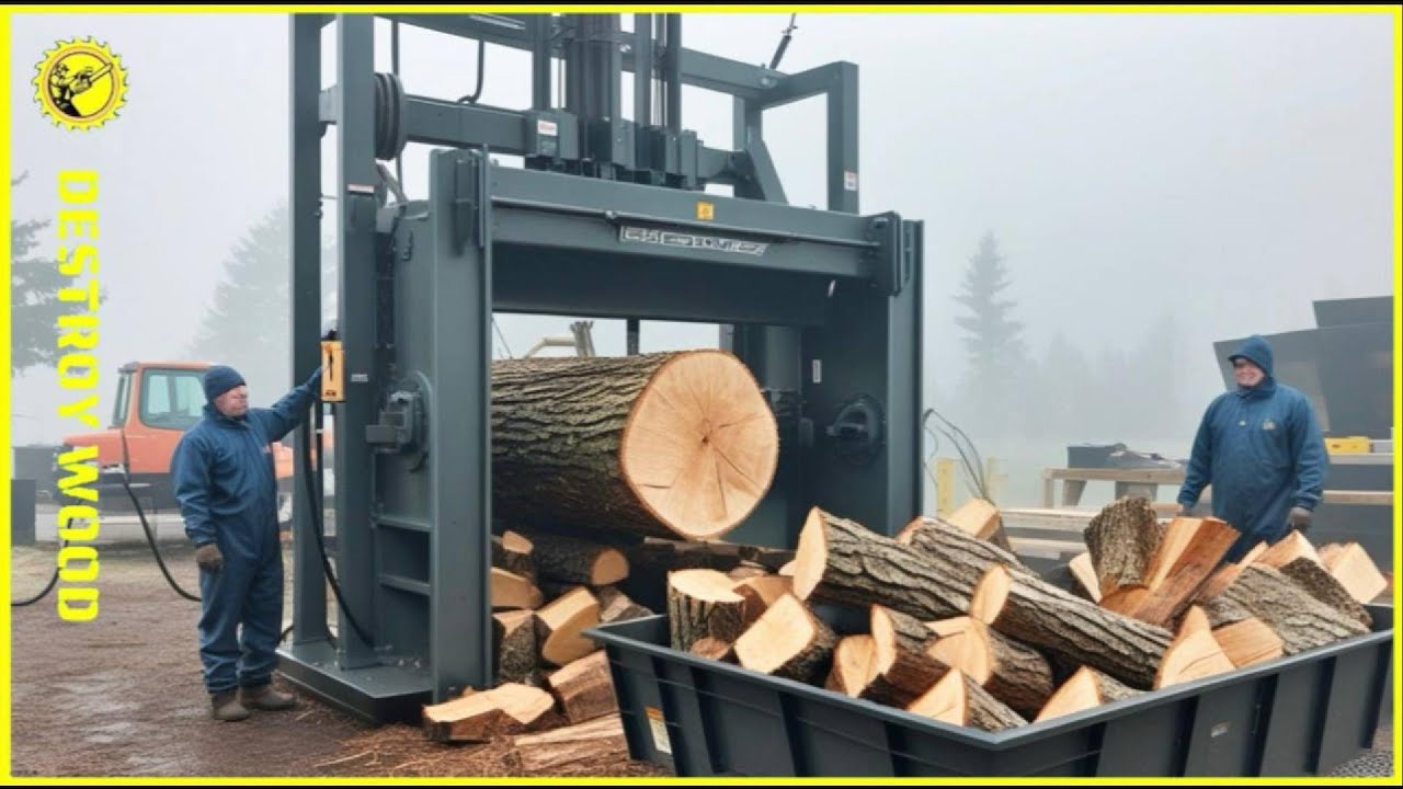 300 Fastest Automatic Firewood Processing Machine | World's Fastest ...