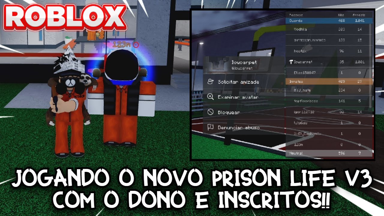 Roblox: O NOVO PRISON LIFE V3, JOGUEI COM O DONO!! (Robloxia Prison ...