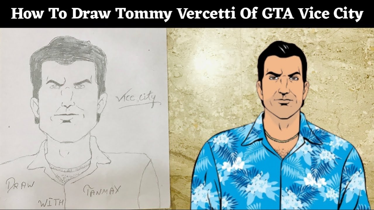 Tommy Vercetti Drawing | GTA VICE CITY | Draw With Tanmay - YouTube