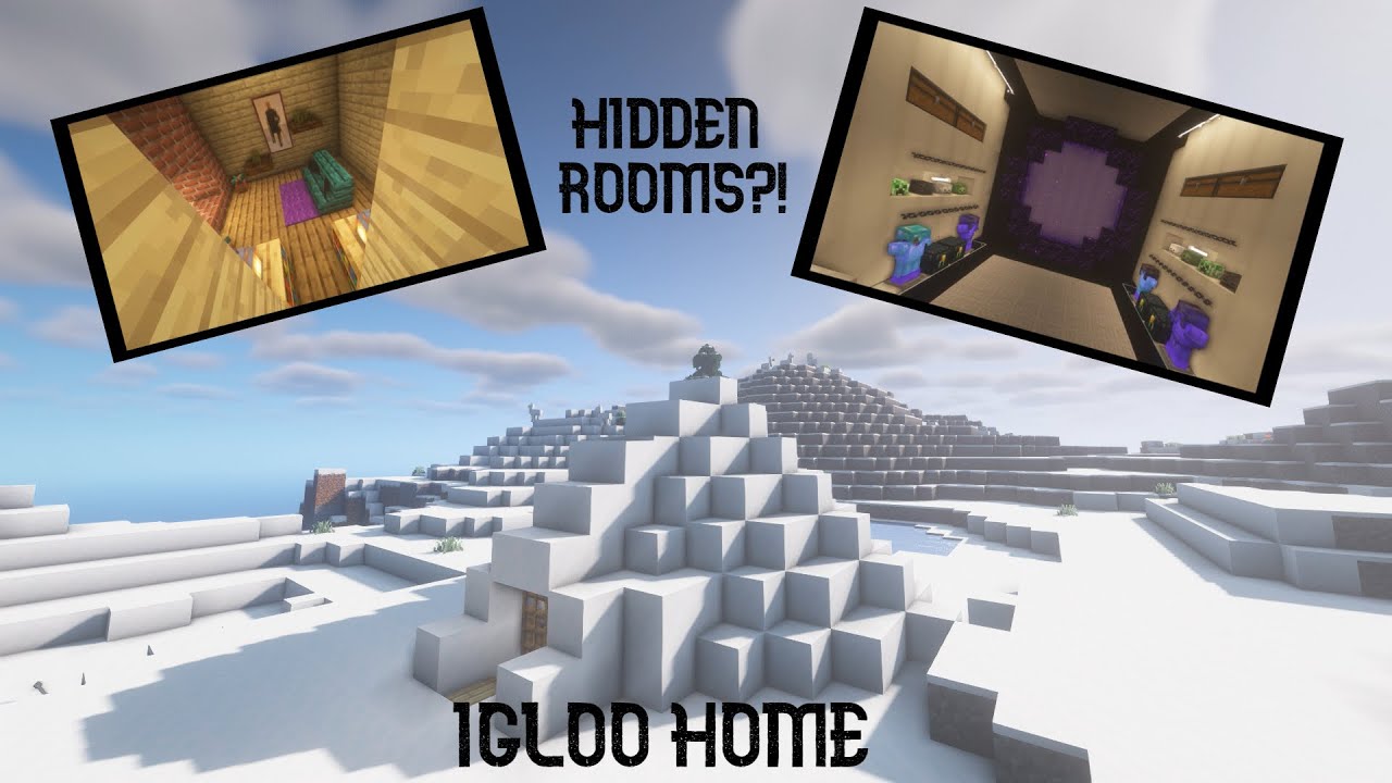 Relaxing Minecraft igloo build w/ hidden rooms chill playlist - YouTube