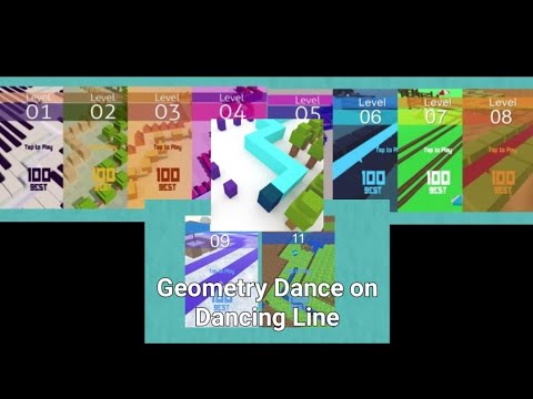 Geometry Dance on Dancing Line - All Levels - YouTube