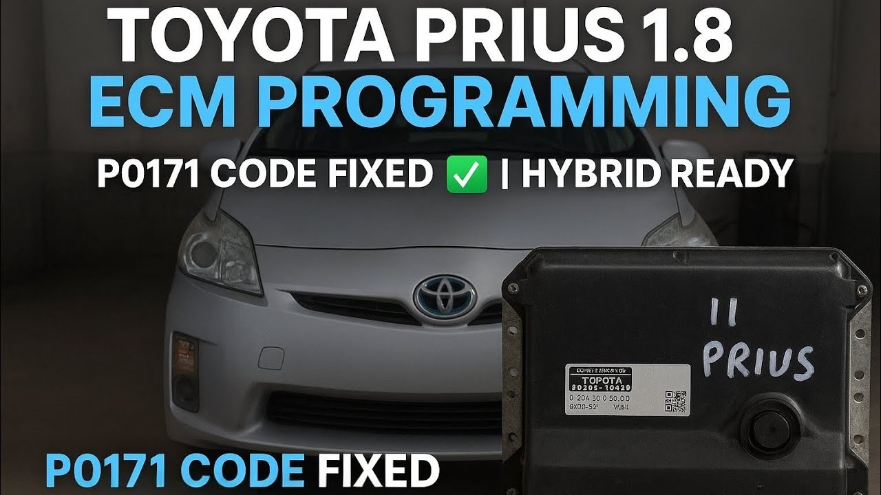 Toyota Prius 1.8 ECM Programming 🔥 | P0171 Code Remove | Engine Light ...
