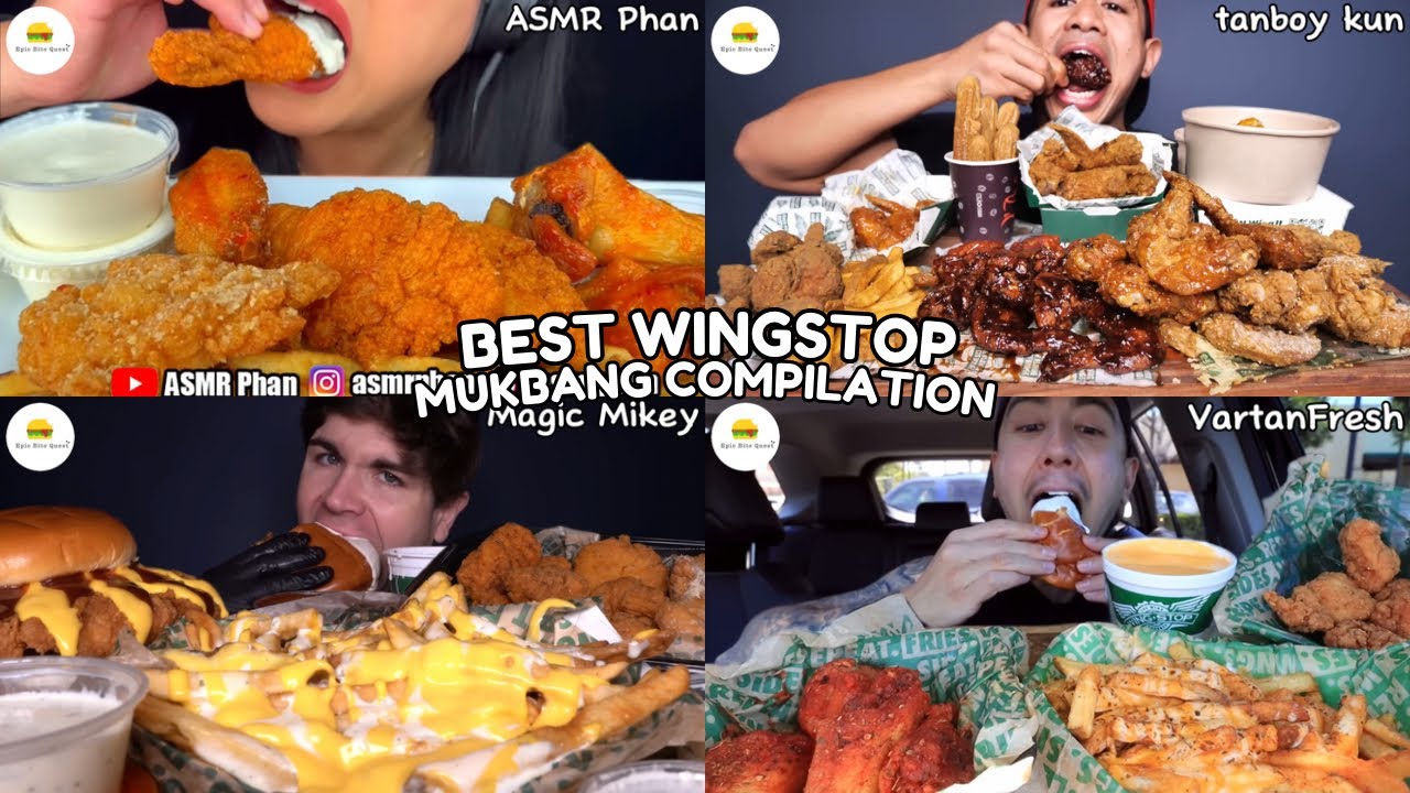 ASMR | BEST WINGSTOP MUKBANG COMPILATION | MOST POPULAR FAST FOOD ...