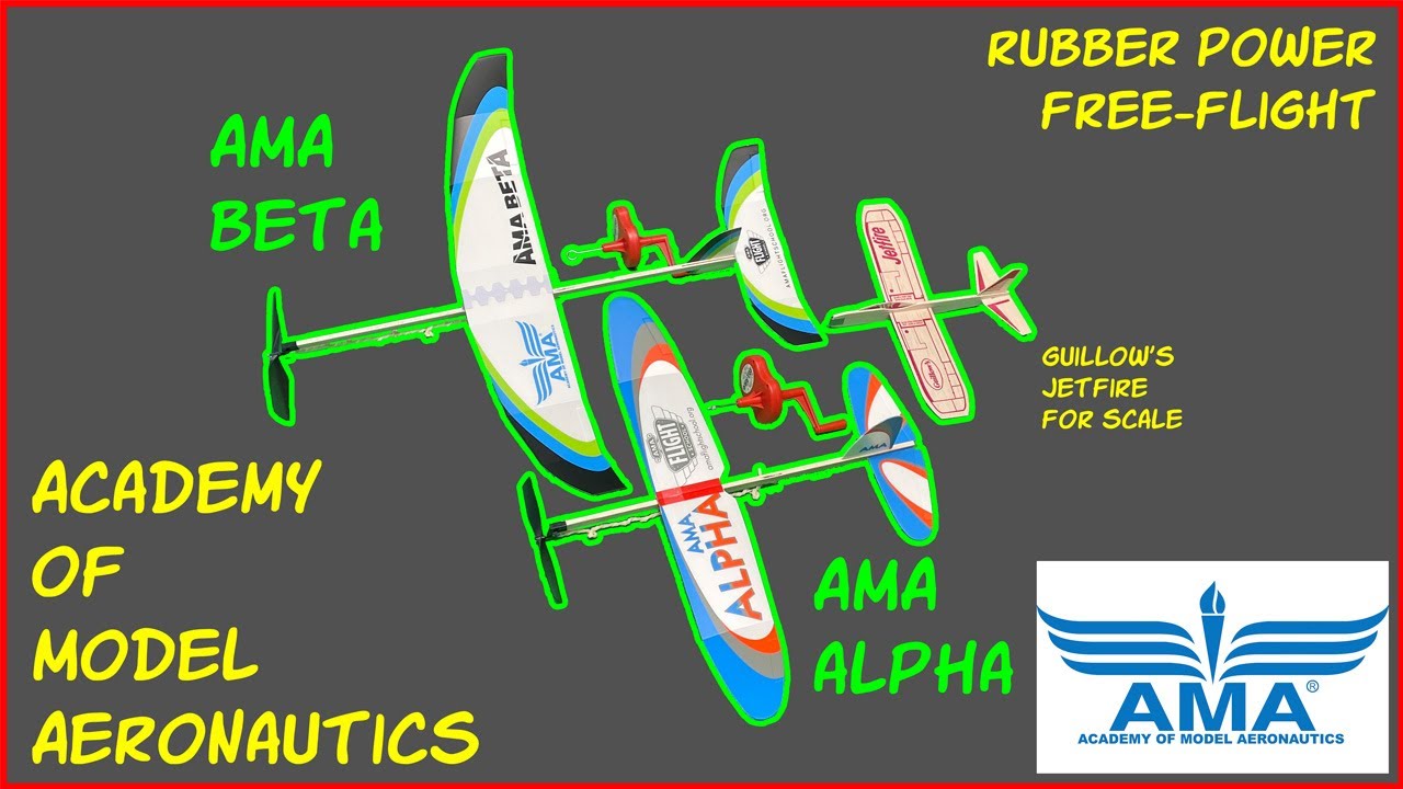 Rubber powered fun! The AMA Alpha and Beta - YouTube