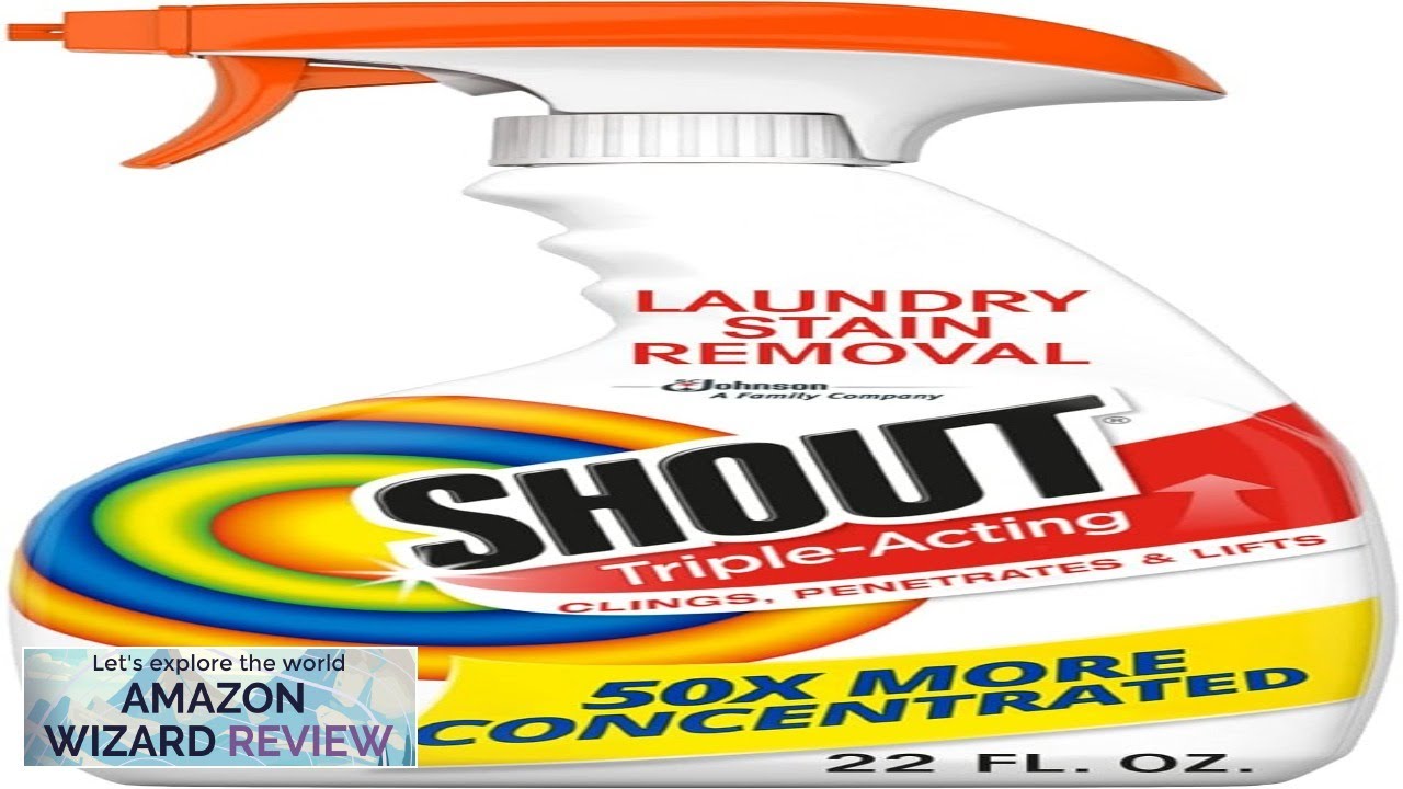 Shout Active Enzyme Laundry Stain Remover Spray Triple-Acting Formula ...