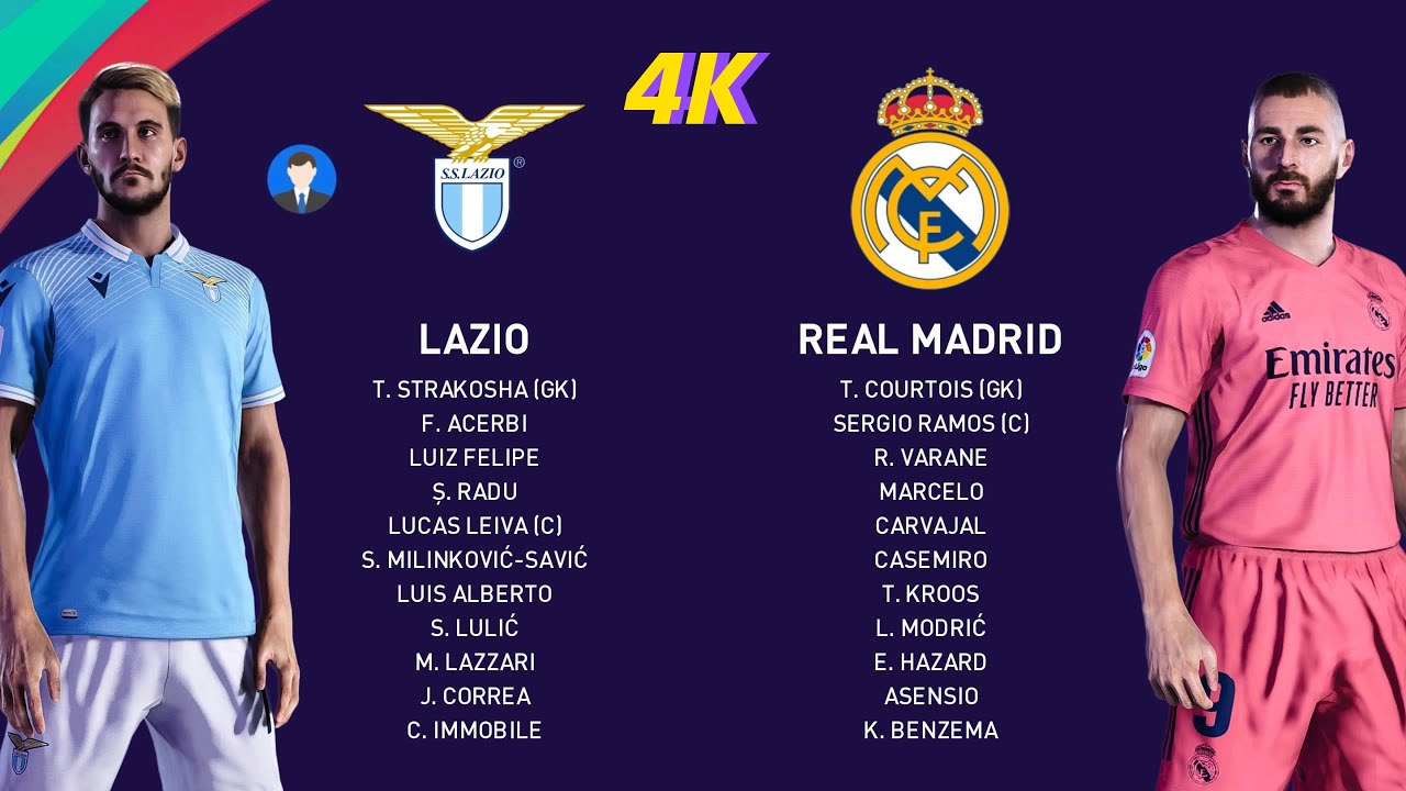 eFootball PES 2021 Gameplay [PS5 4K] Lazio vs Real Madrid-Exhibition ...