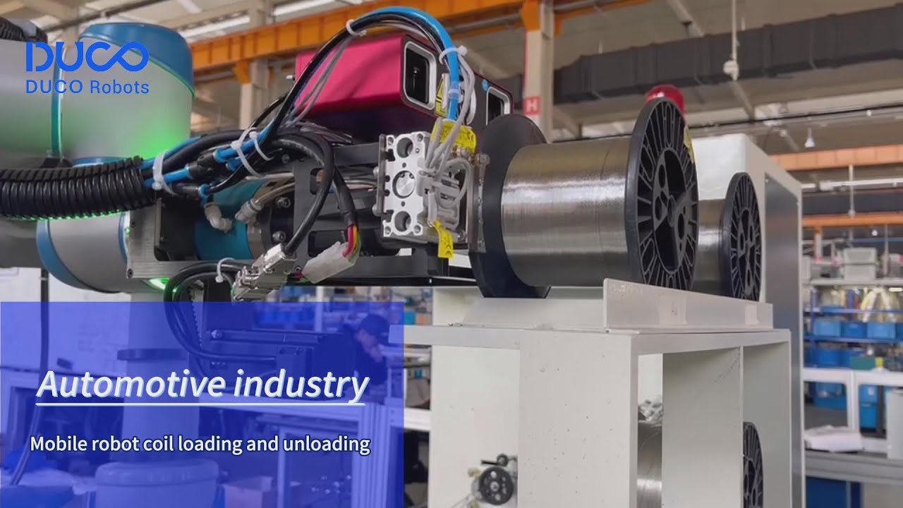Mobile robot coil loading and unloading - YouTube