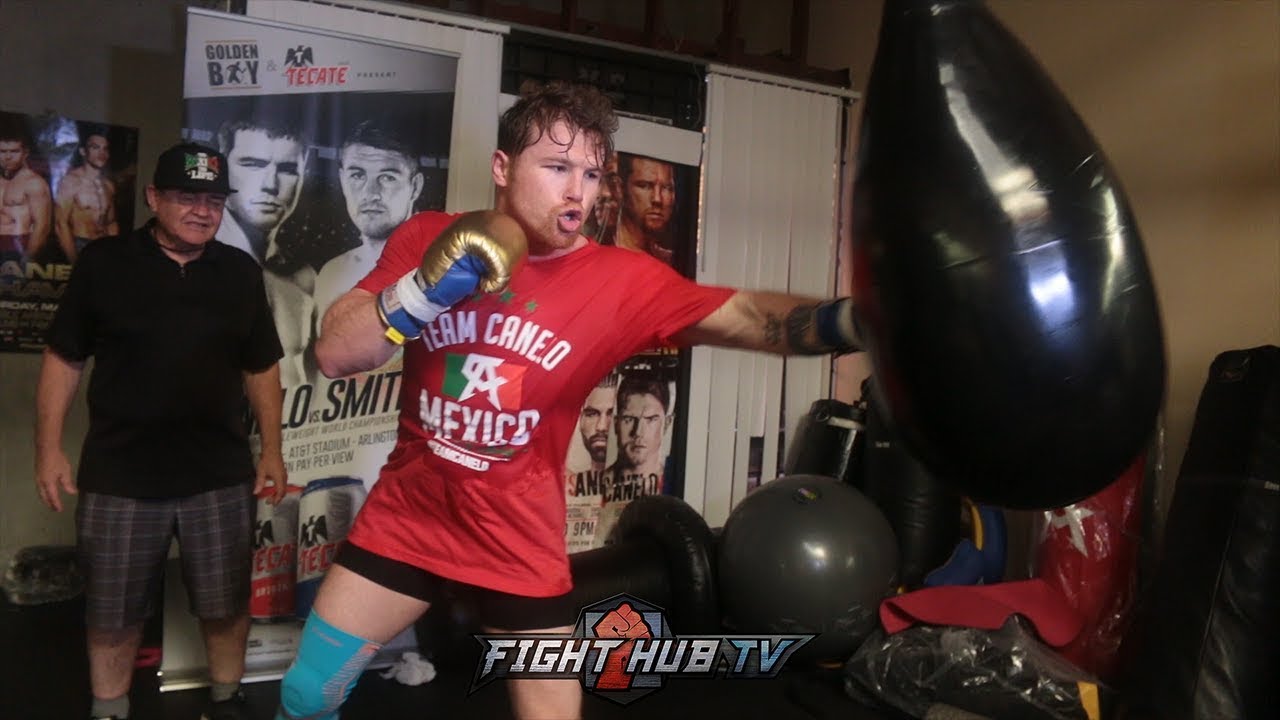 CANELO PERFECTING OVERHAND RIGHT PUNCH & POWER FOR GOLOVKIN REMATCH ...