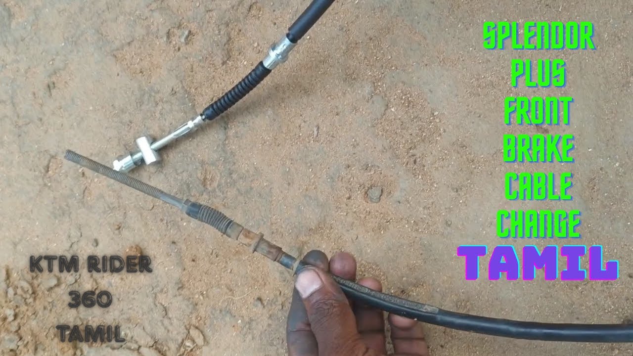 Splendor plus front brake cable change tamil - YouTube