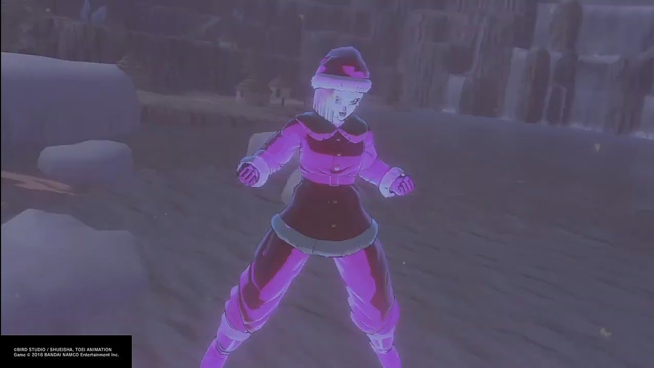 DBX2|Android 18's reaction giving her gift|Santa's costume| - YouTube