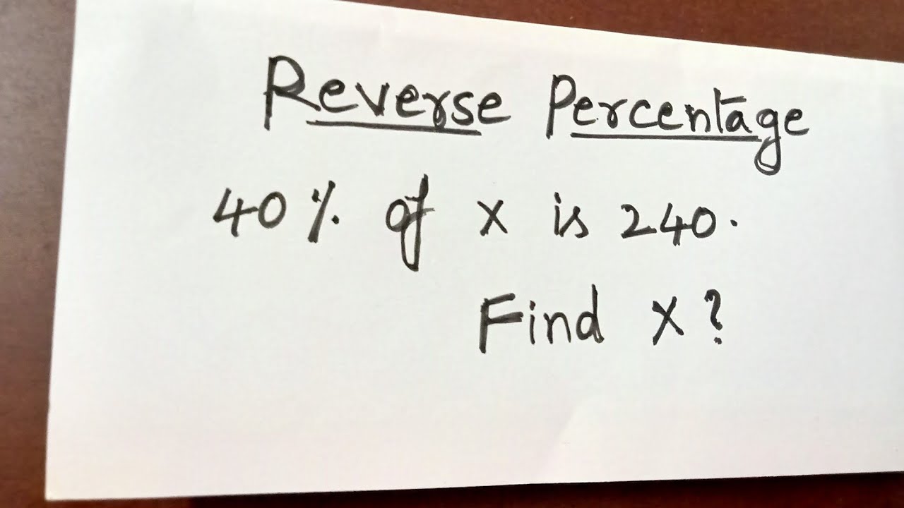 Percentages/ Reverse percentage/ lesson 6/ IGCSE maths by Padma mam/28 ...
