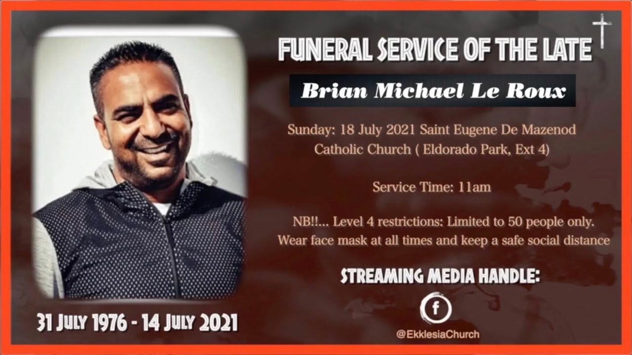 IN LOVING MEMORY OF BRIAN MICHAEL LE ROUX - YouTube
