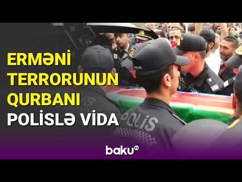 Qəzada həlak olan polis Xəzər Zamanovla vida mərasimi keçirilir