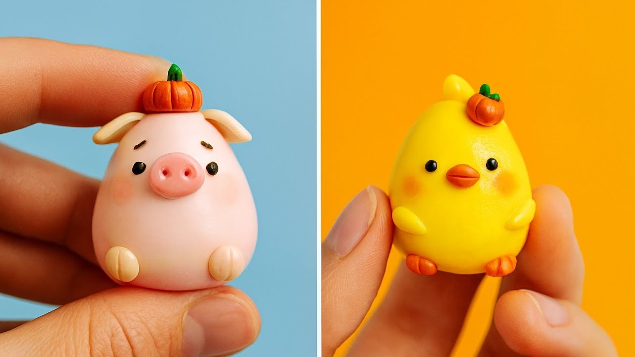 MAKING CLAY KEYCHAIN Using Air Dry Clay 🐥🍓/Using air dry clay/No Bake ...
