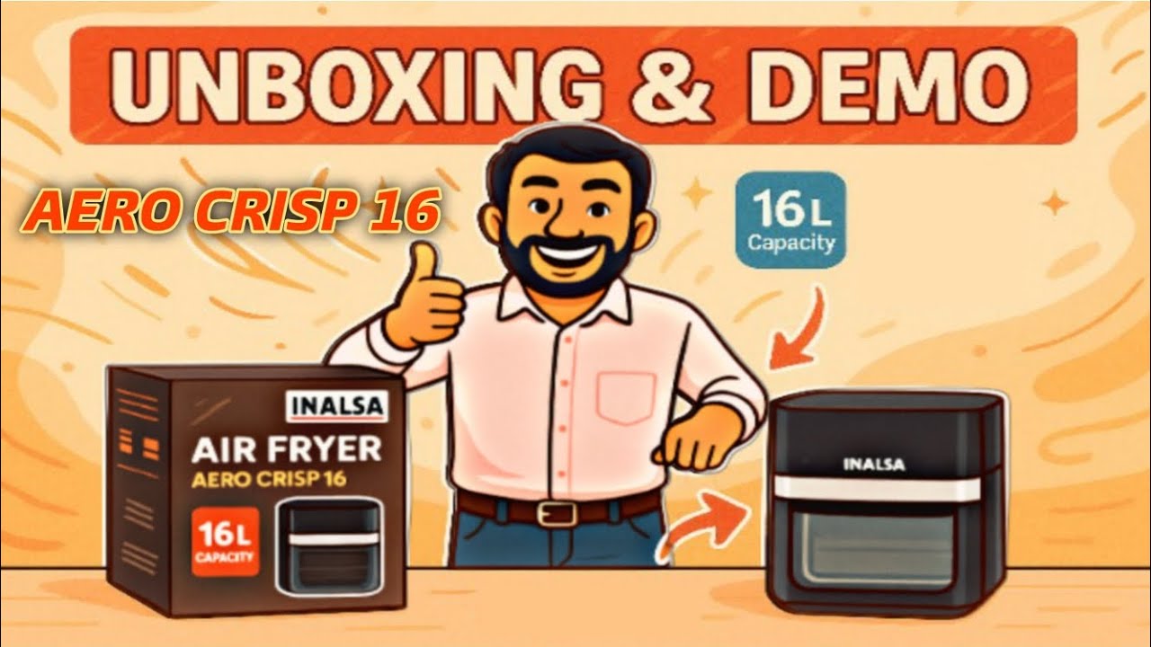 INALSA AERO CRISP AIR FRYER WITH 16 LTR. CAPACITY AND 1800 WATT HEATING ...