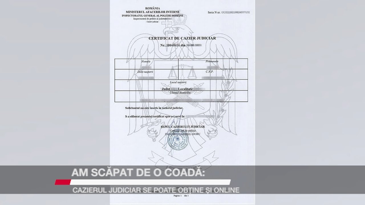 Am scăpat de o coadă: cazierul judiciar se poate obține și online - YouTube