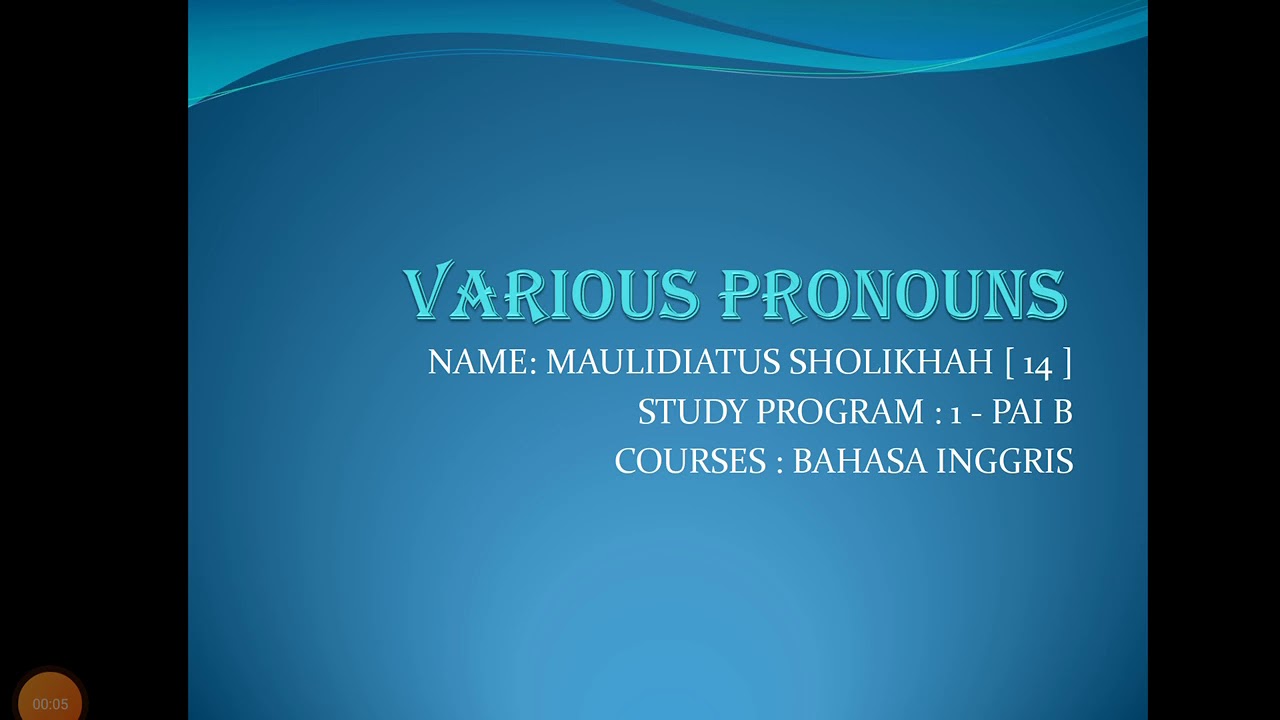 Macam-macam pronoun - YouTube