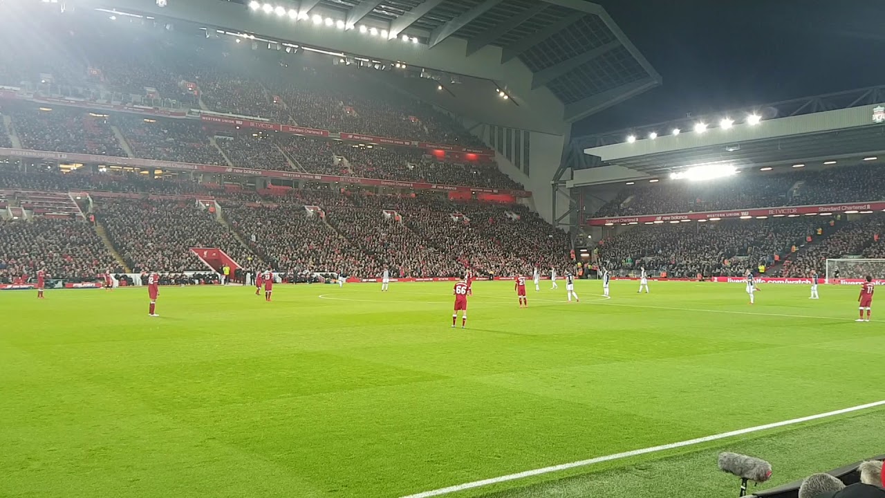 The atmosphere before kick-off vs West Brom at Anfield 27/01/2018 - YouTube