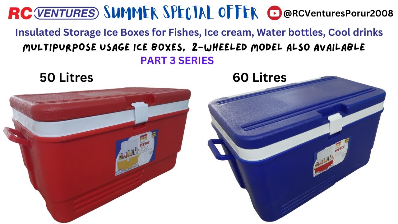 Insulated Storage Ice box 50 Litre and 60 Litre | Plastic insulated ...