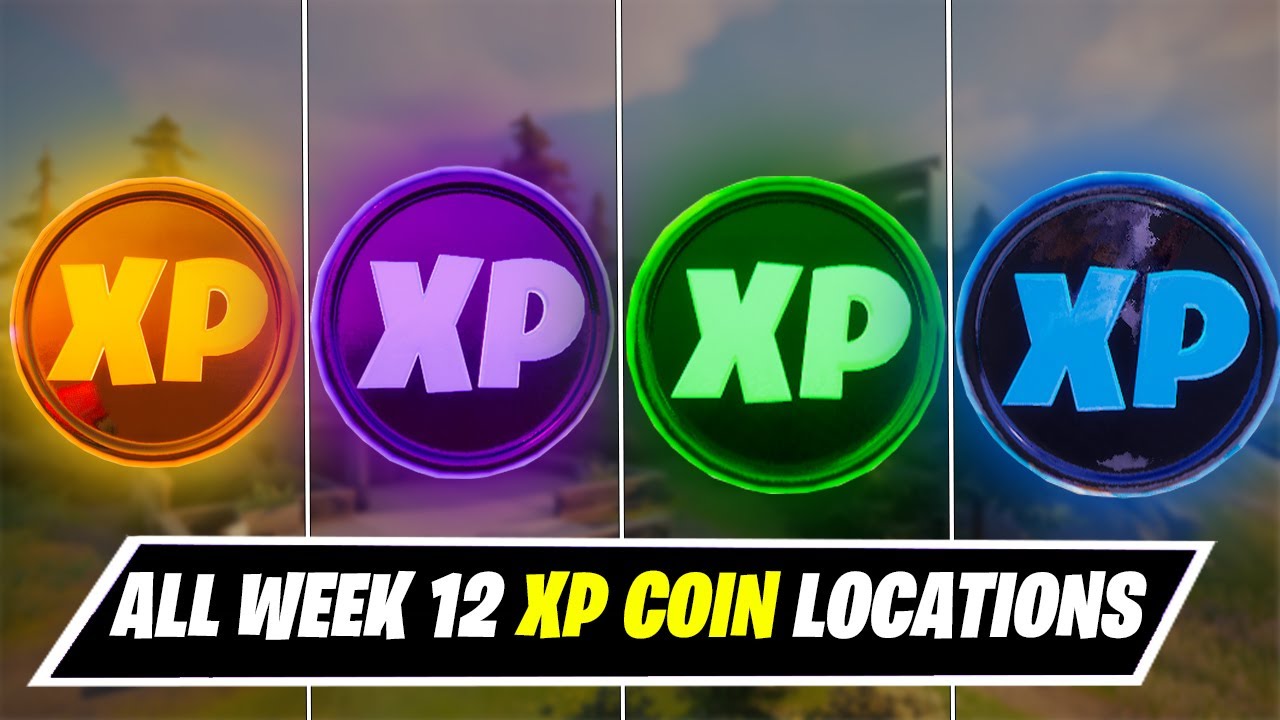 *NEW* All Week 12 XP Coin Location Guide (Gold,Purple,Blue,Green ...