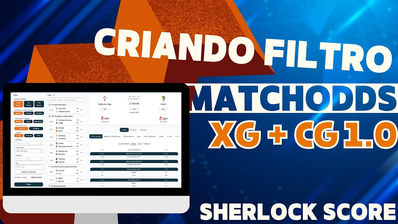 Criando Filtro MatchODDS Sherlock FULLTRADER Custo do GOL - YouTube
