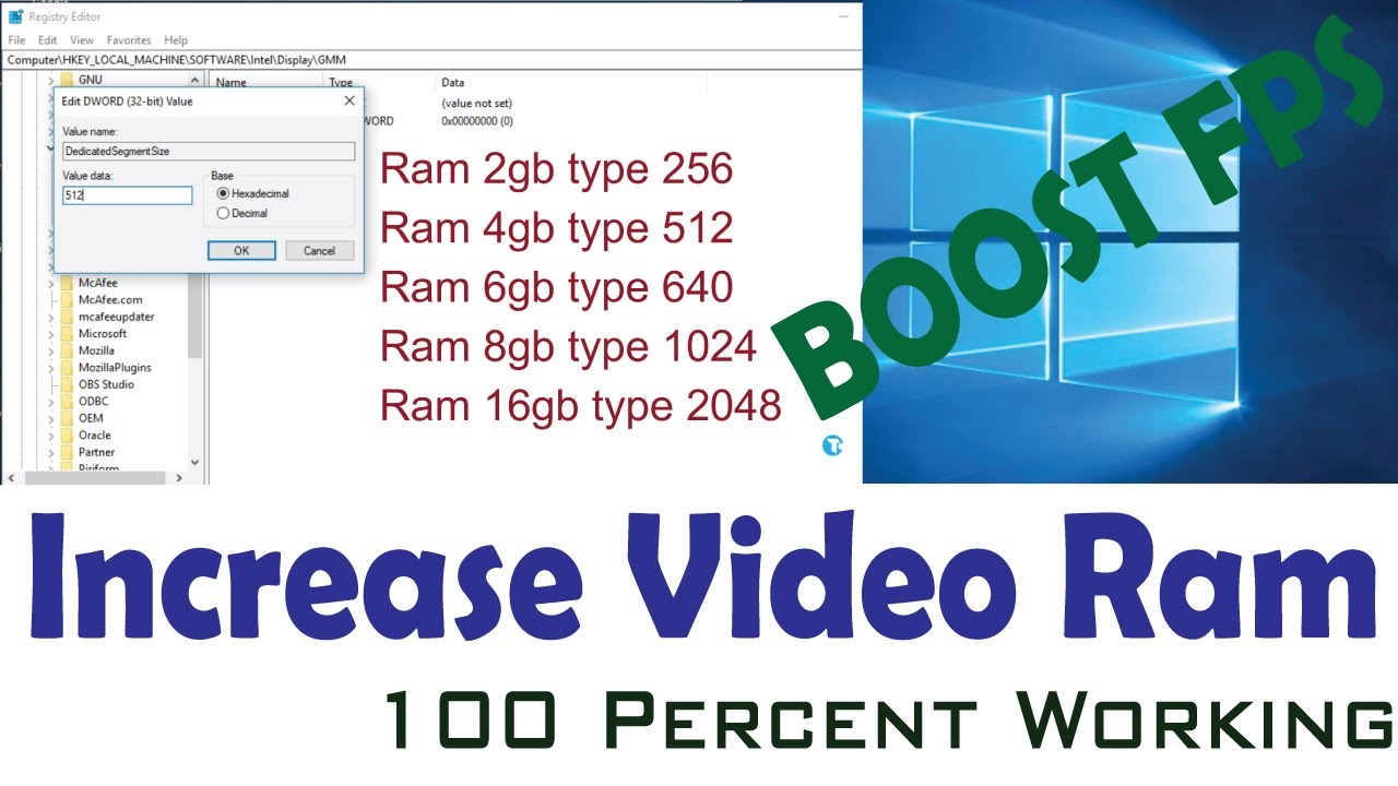 How to Increase Dedicated Video Ram/ Graphics Without any Software ...