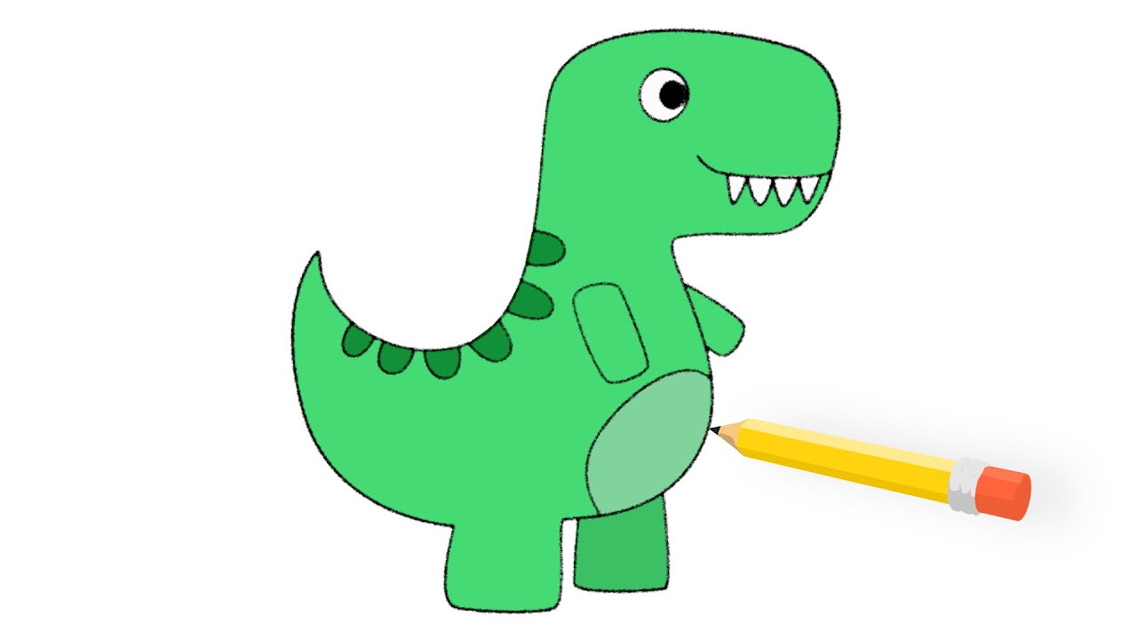 How to draw a T-Rex - Scribble Friends - YouTube