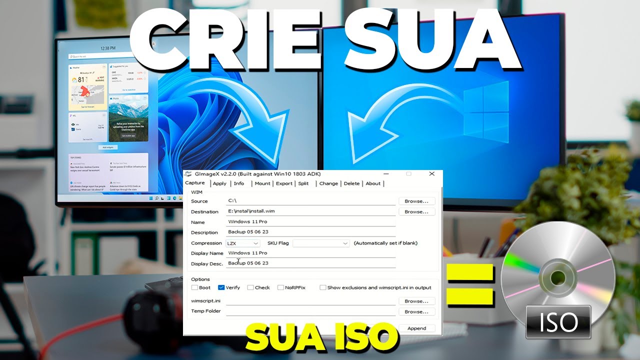 COMO Criar Uma ISO Personalizada do Windows 10 22H2 | Windows 11 23H2 ...