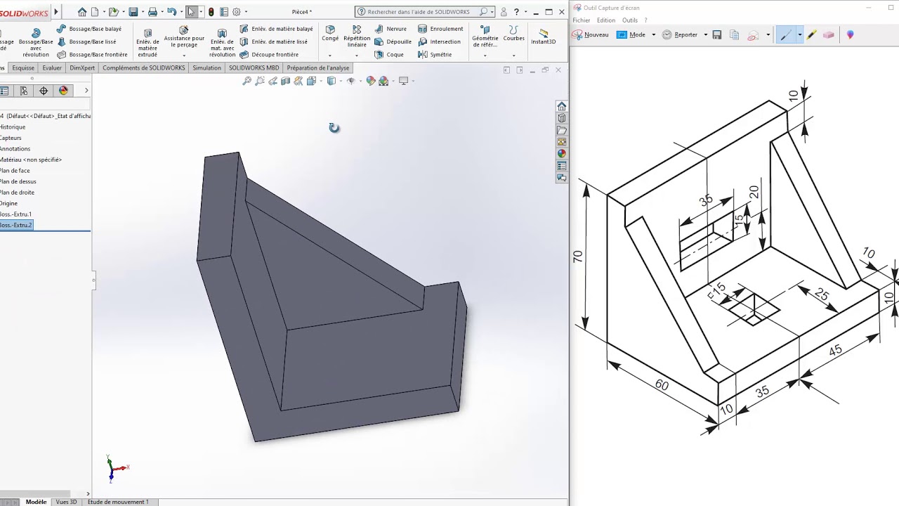 les bases de la conception mécanique avec solidworks part1 - YouTube