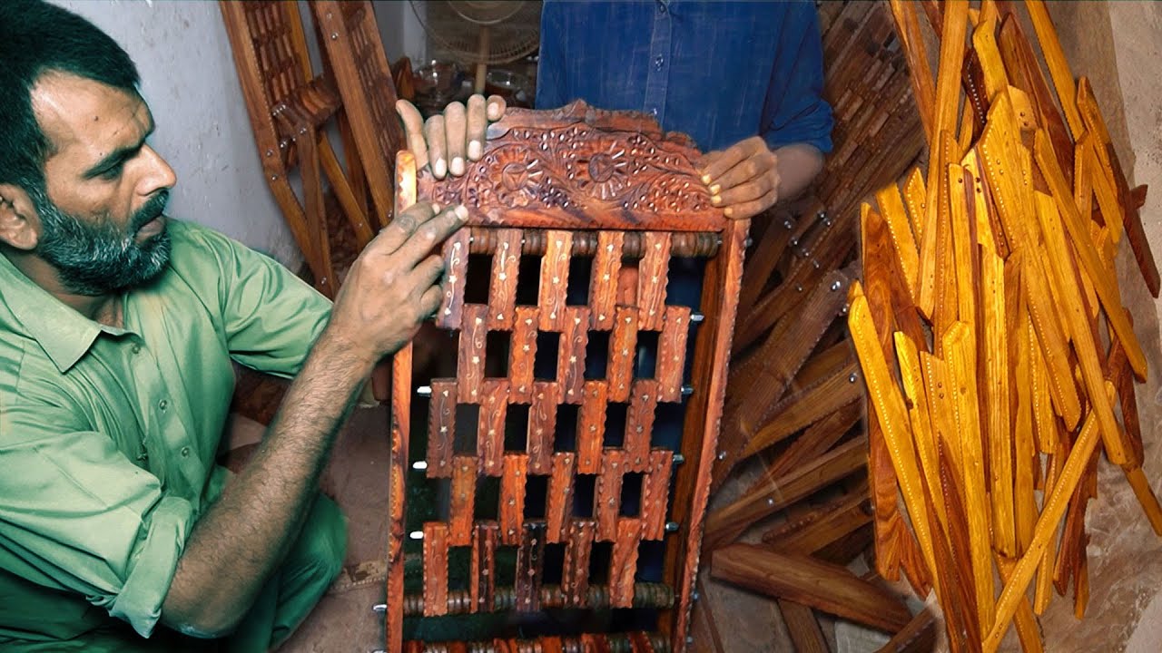 How to Beautiful Foldable Wooden Hand made Chair Making in Local ...