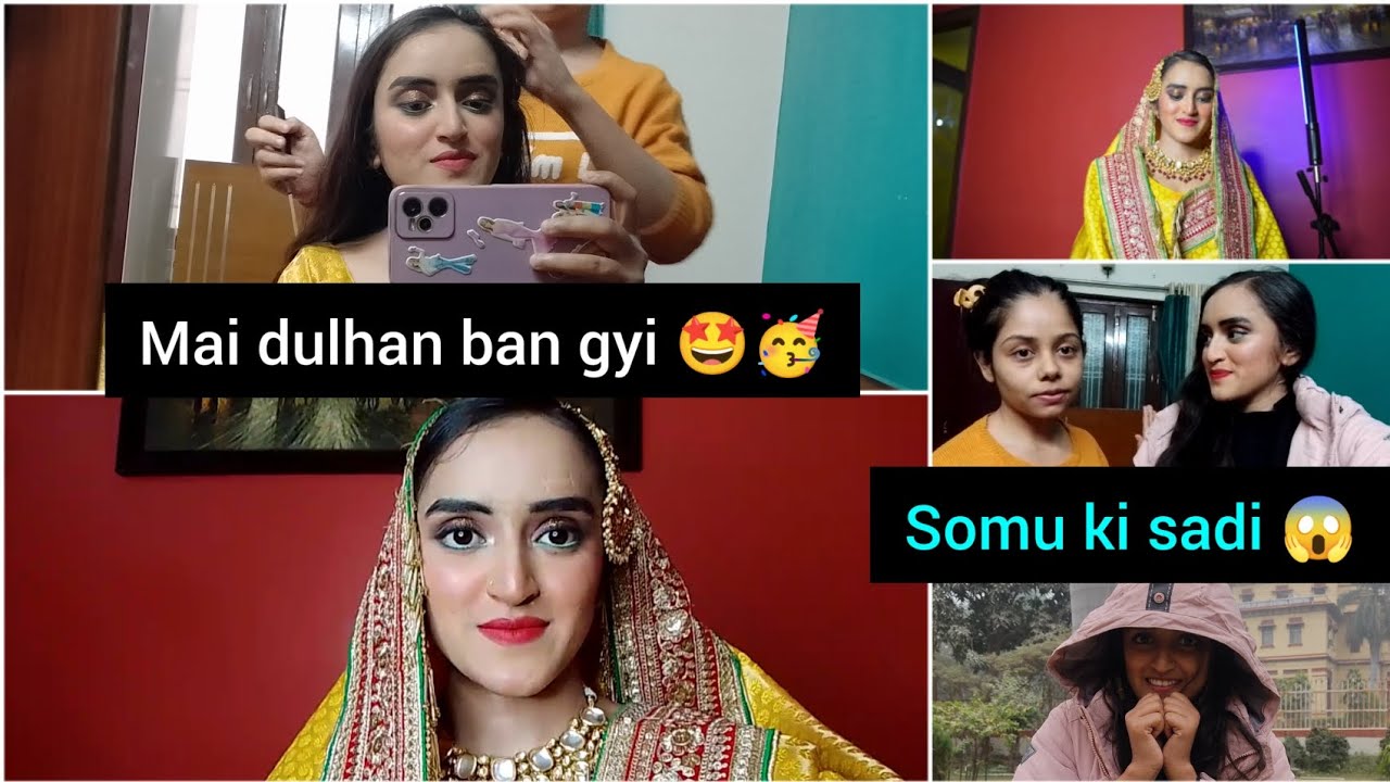 finally mai dulhan ban gyi | muslim bridal look ️| meri sadi 🙈| vlog 16 ...