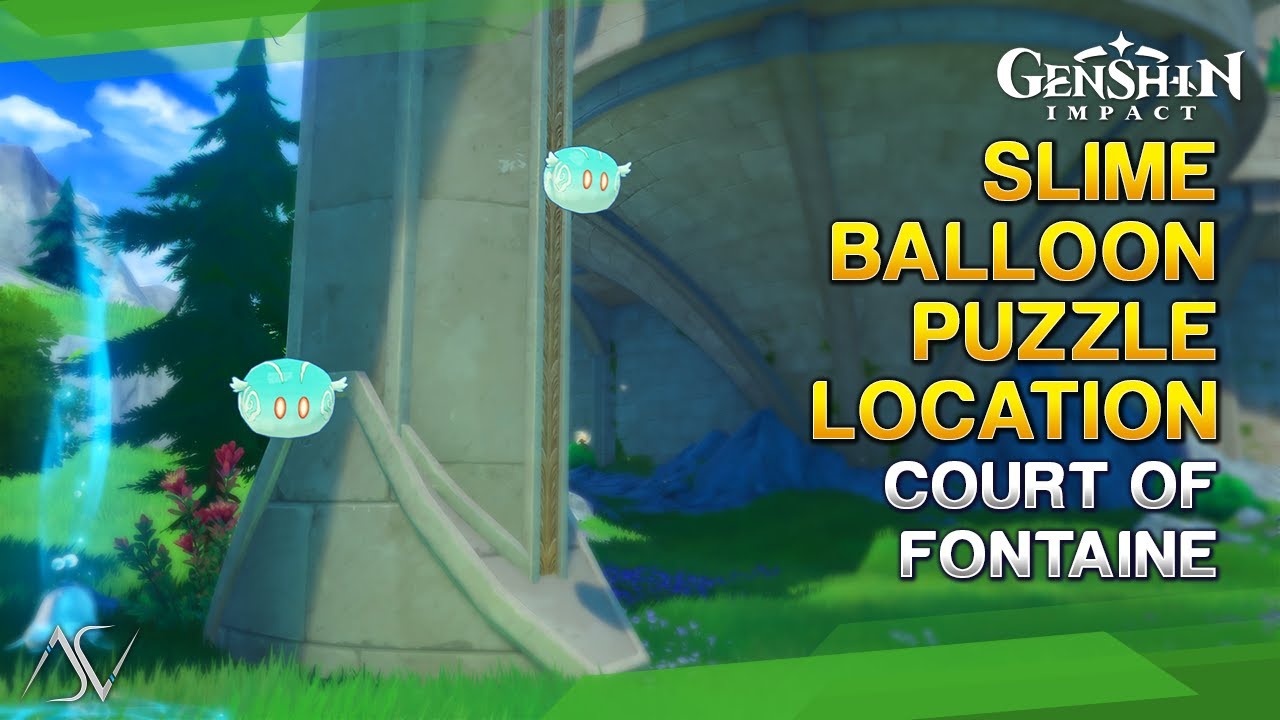 Slime Balloon Puzzle Location - Court of Fontaine | Genshin Impact ...