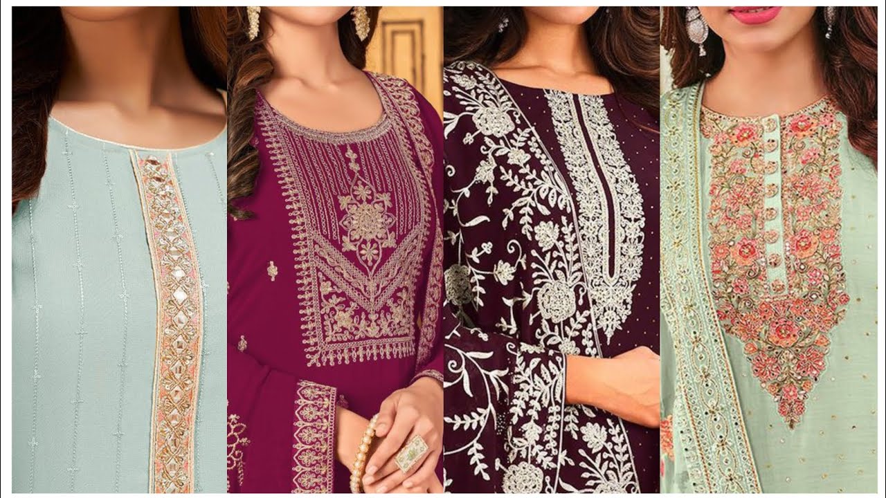 gol galy ky design 2023/ neck designs 2023 eid - YouTube