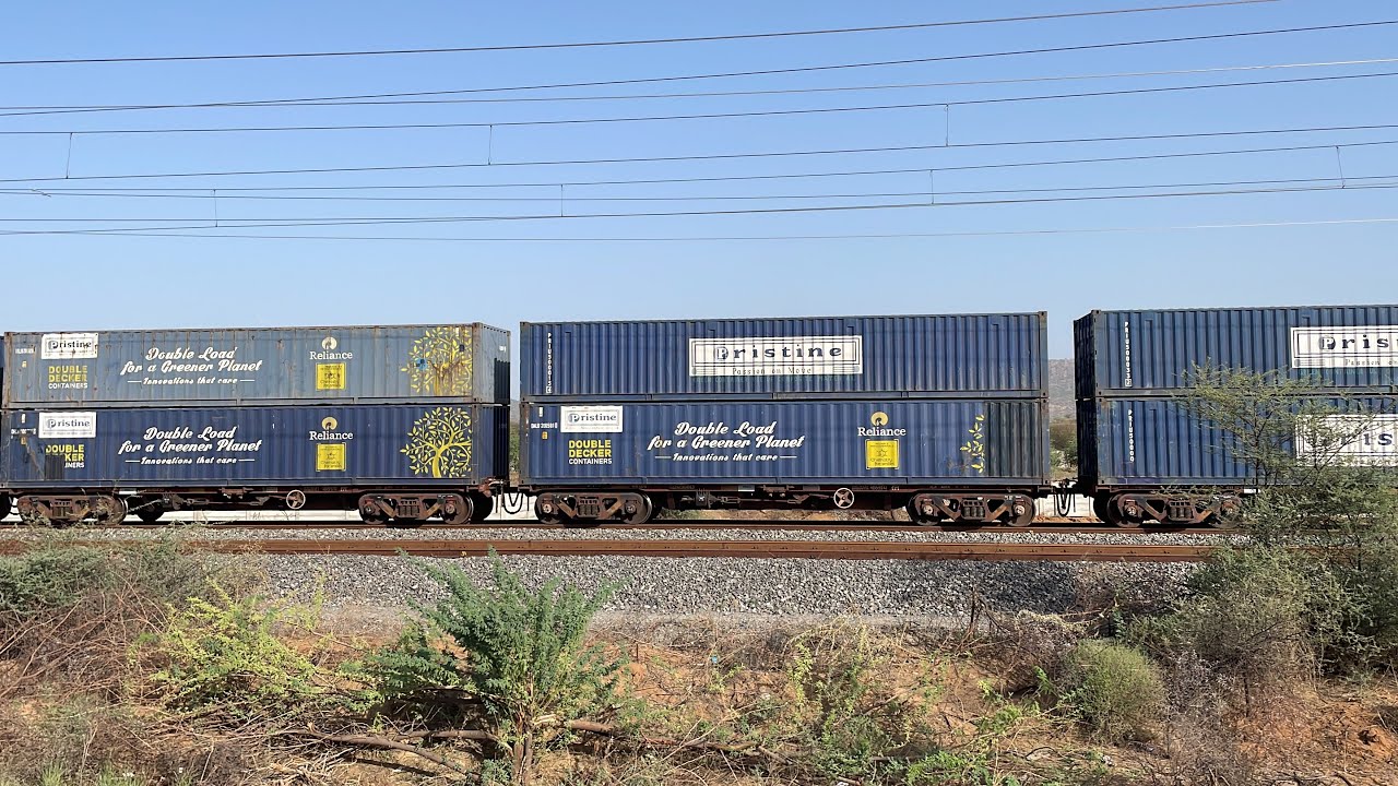 Double Decker Container Train Spotted - YouTube