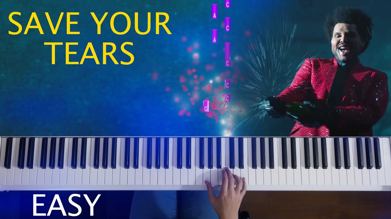Save Your Tears - Easy Piano Tutorial 🎹 - YouTube