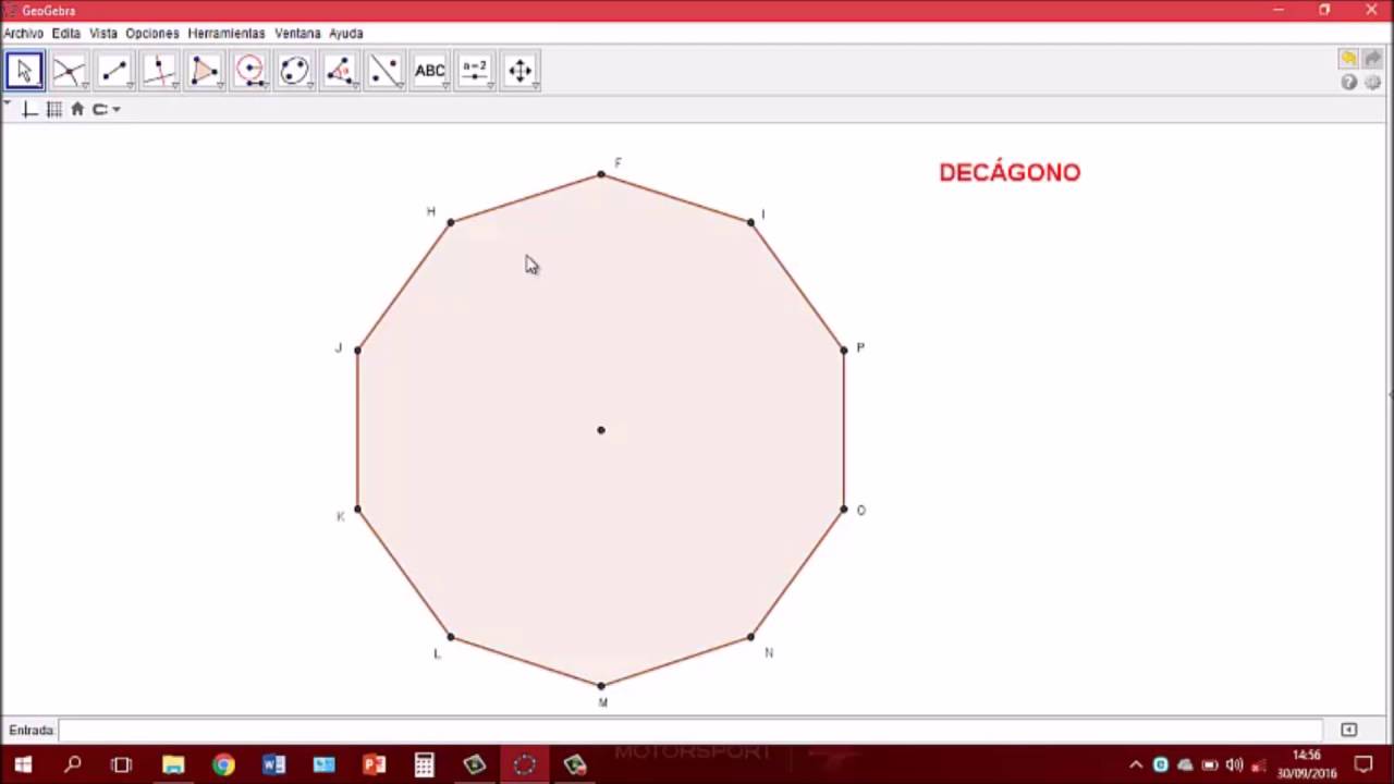 decágono con geogebra profesor lara - YouTube