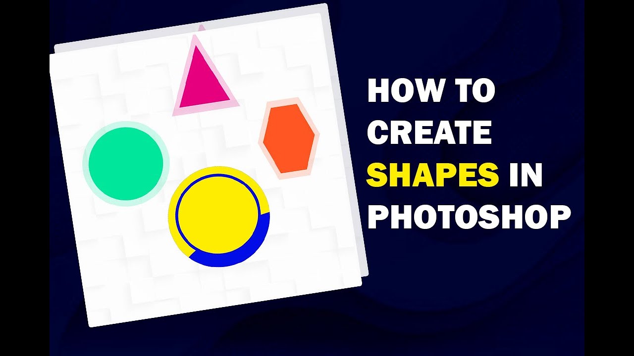 How to make simple shapes in adobe photoshop - YouTube
