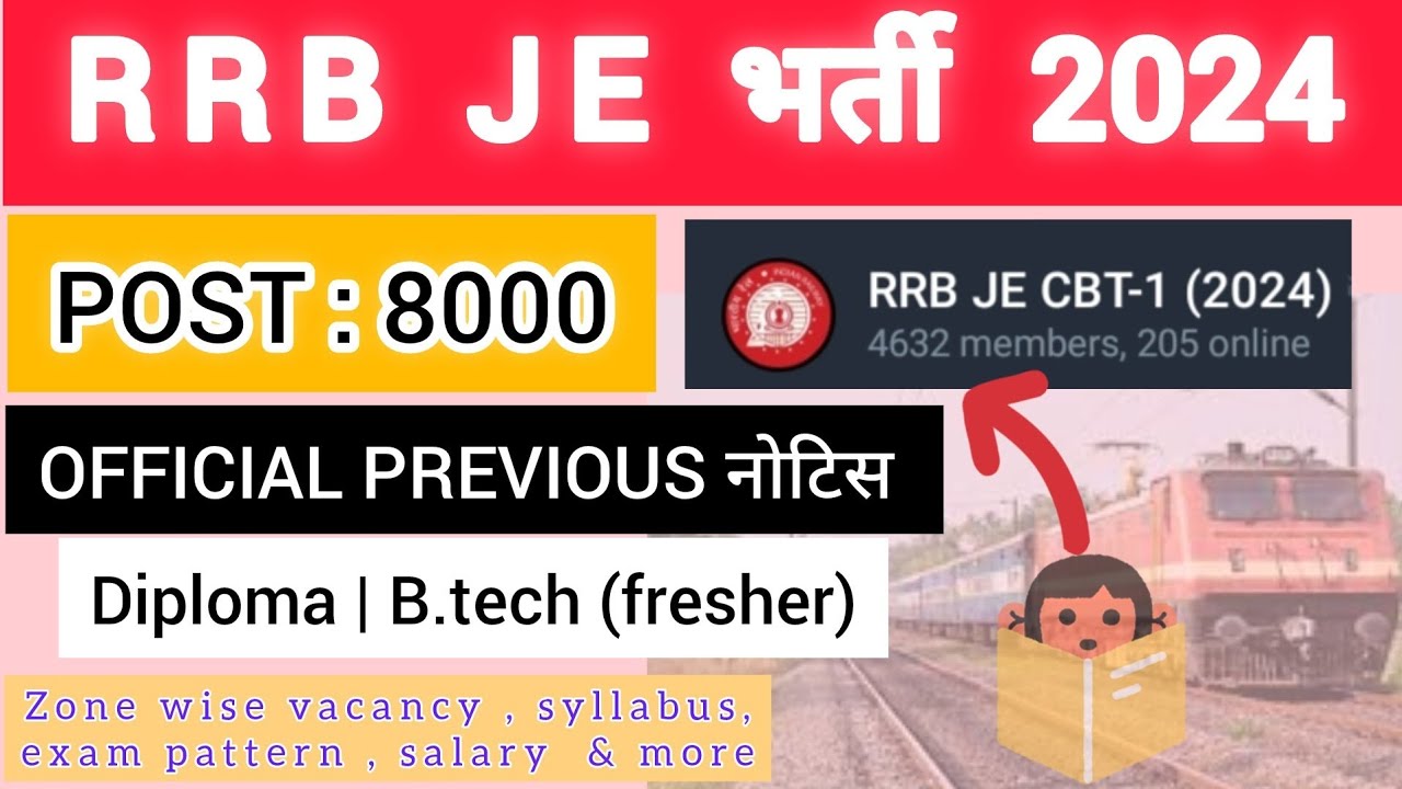 RRB JE PREVIOUS NOTIFICATION | FULL SYLLABUS | EXAM PATTERN | VACANCY ...