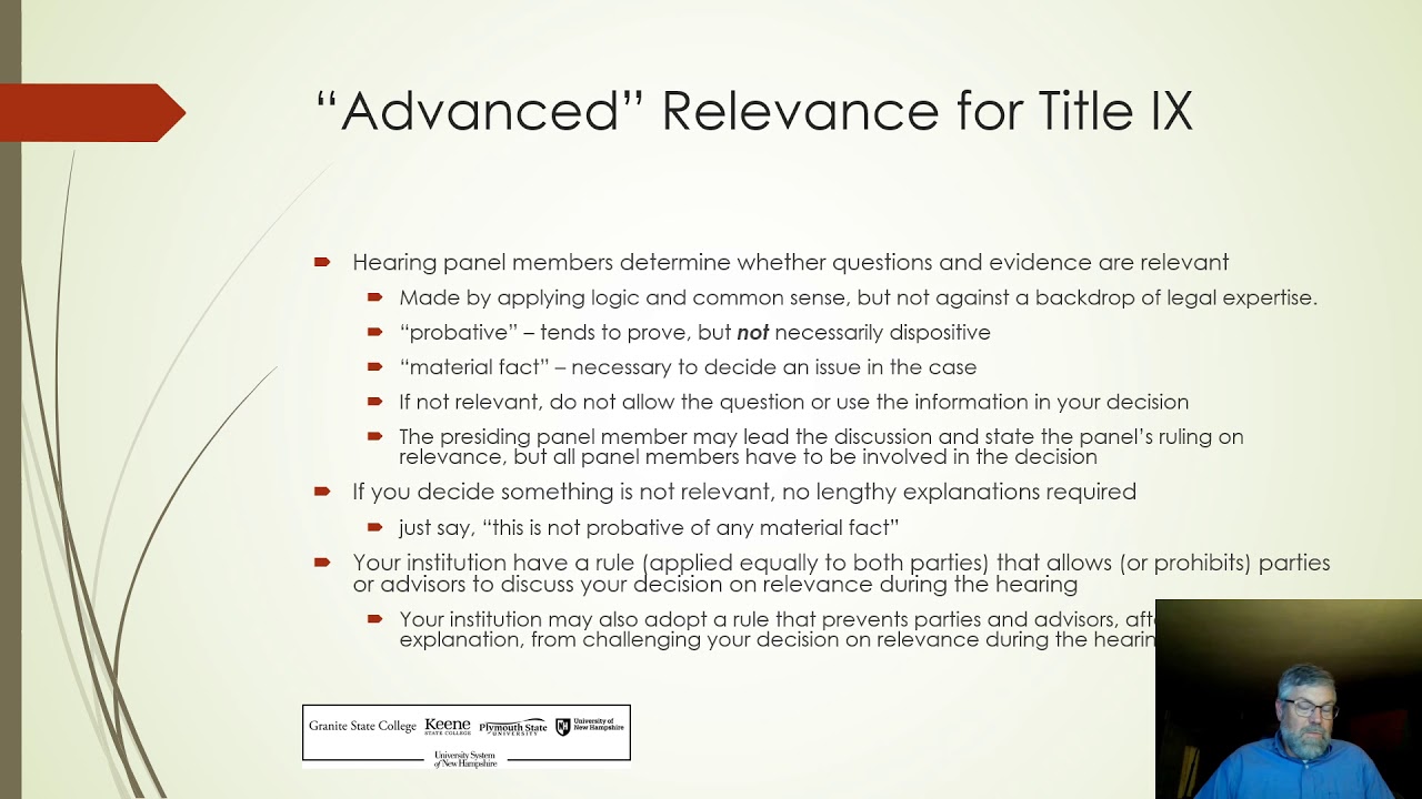 6 Title IX Hearing Panel Members Evidence at Hearings - YouTube