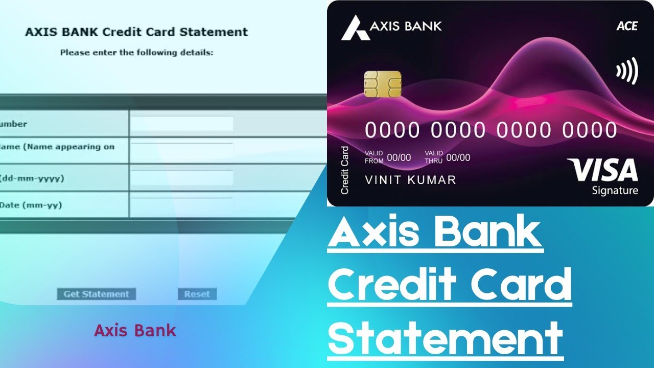 Axis Bank Credit Card Statement download Online for pdf - YouTube