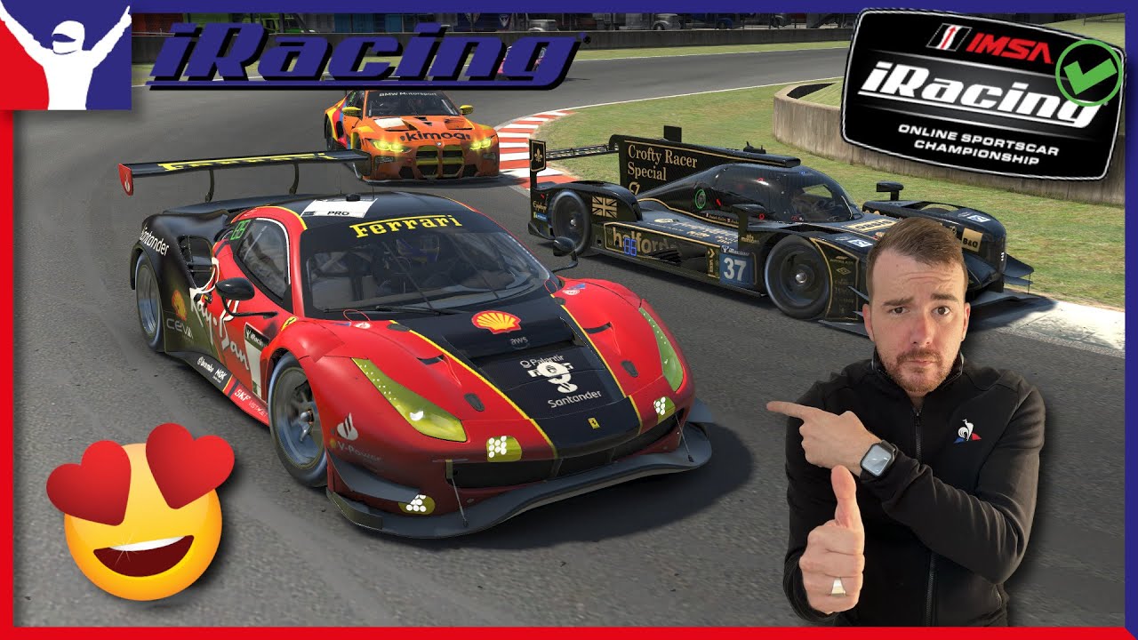 Iracing: C'EST JUSTE GENIAL! Imsa/Ferrari 488 EVO/Fr. - YouTube