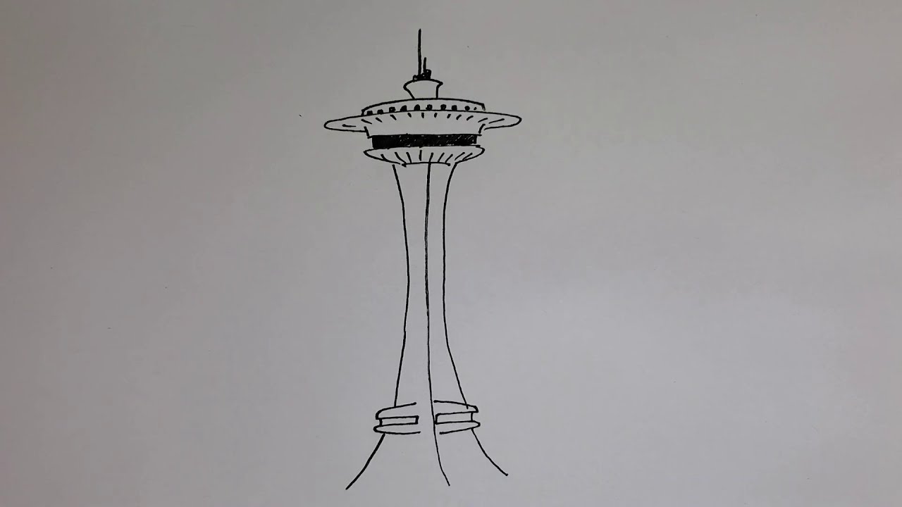 How to draw 47: Space Needle - YouTube