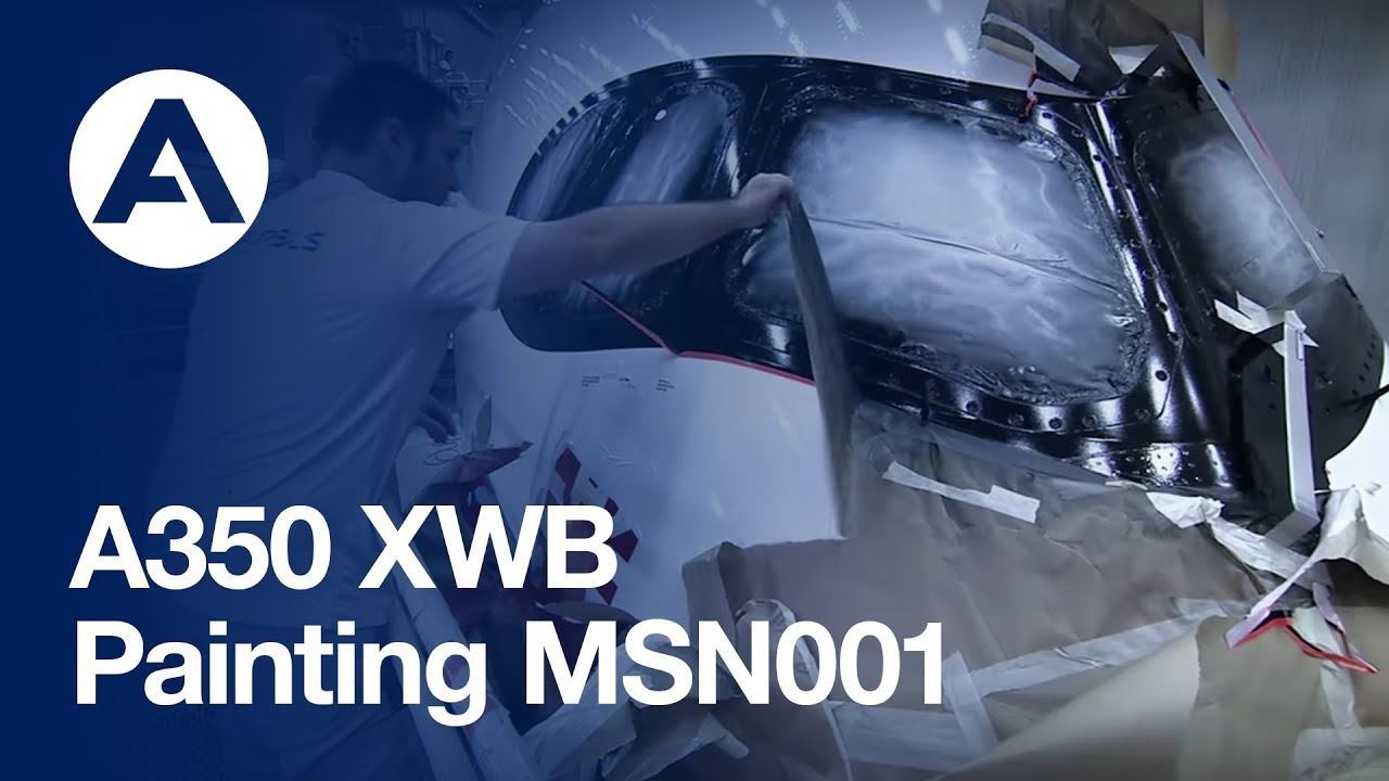 Painting the A350 XWB for flight - YouTube