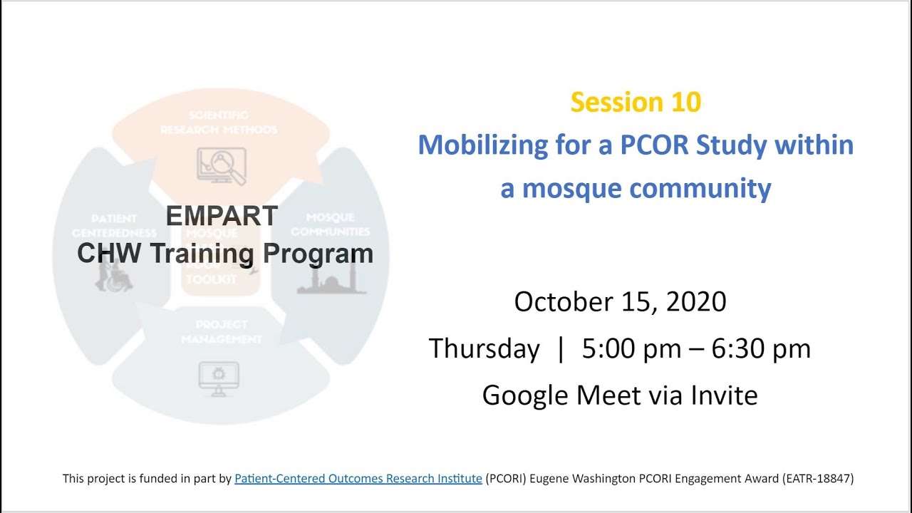 CHW Training Session 10 Oct 15 2020 - YouTube