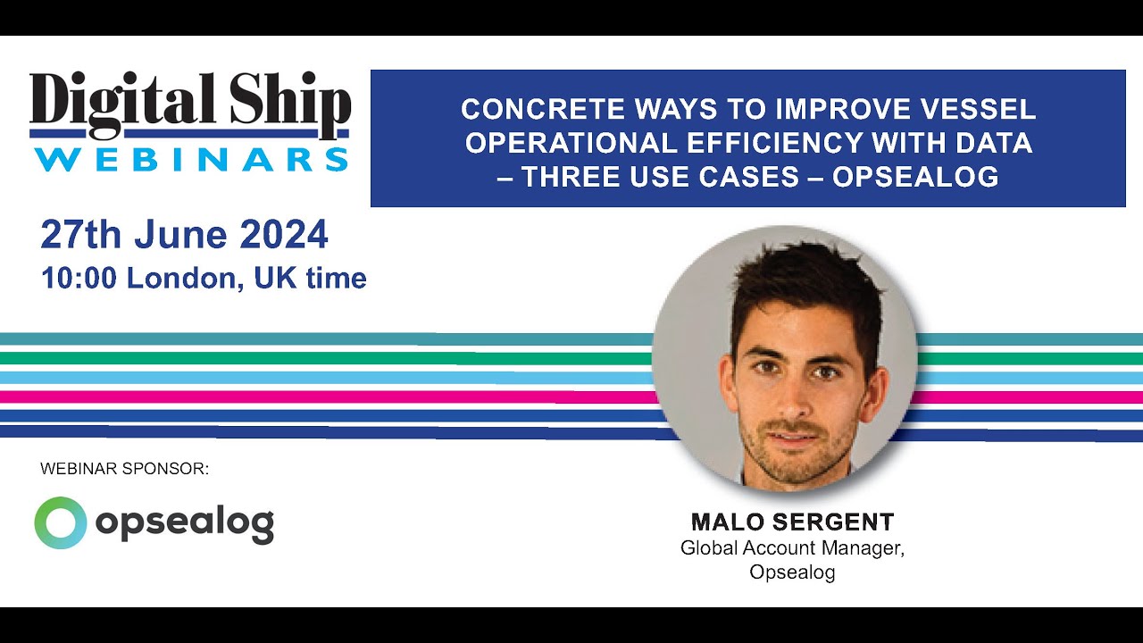 Concrete ways to improve vessel operational efficiency with data ...
